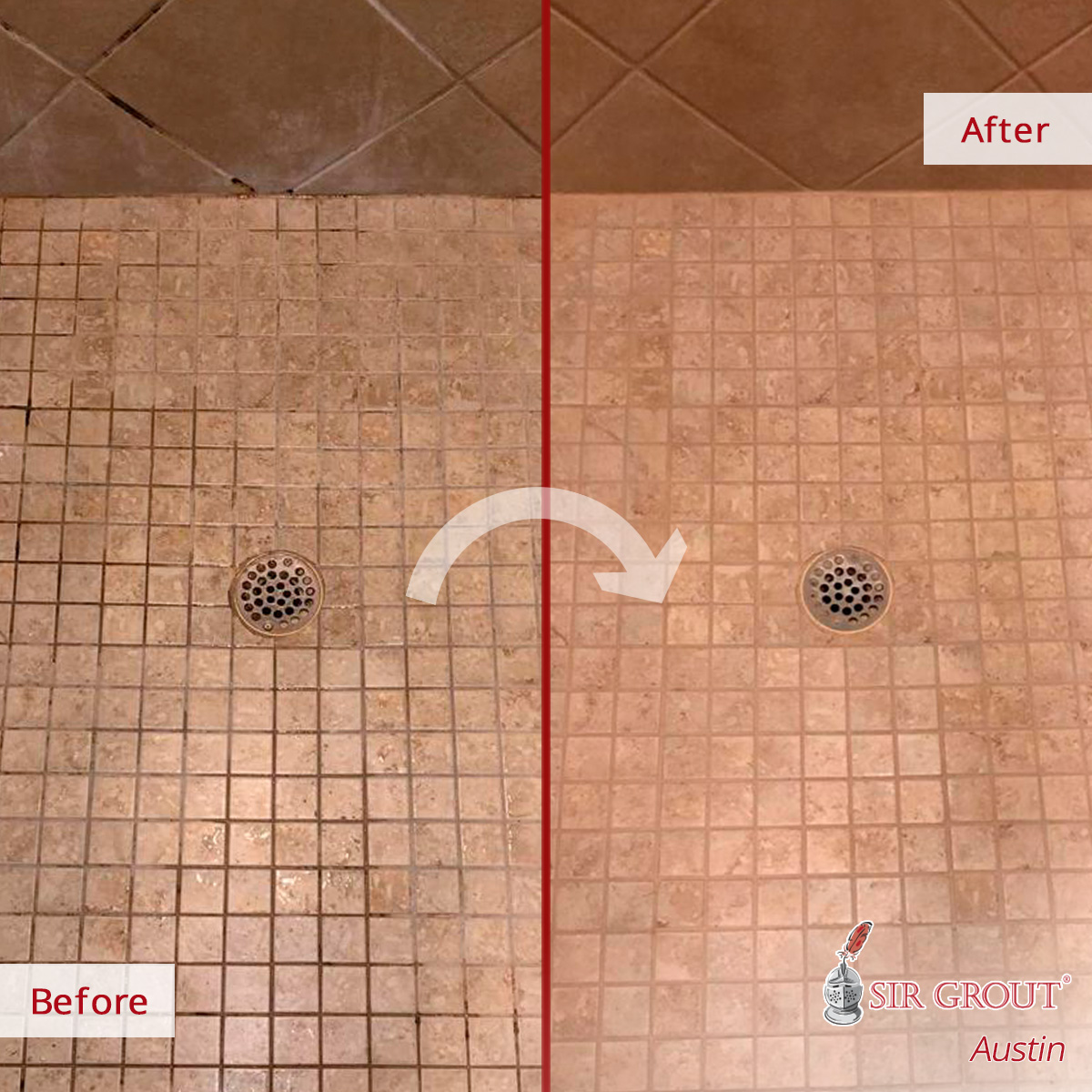 A Successful Grout Recoloring in Round Rock TX Boosted This Dingy ...