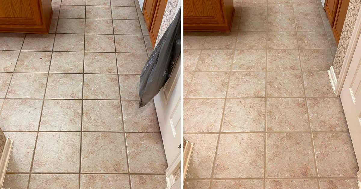 A Professional Grout Recoloring in Buda TX Gave This Ceramic Floor a ...